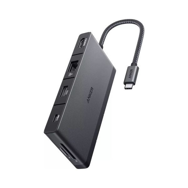 Buy Online Anker 552 USB-C Hub 9 in 1 4K HDMI - Black at The Best Price in Qatar